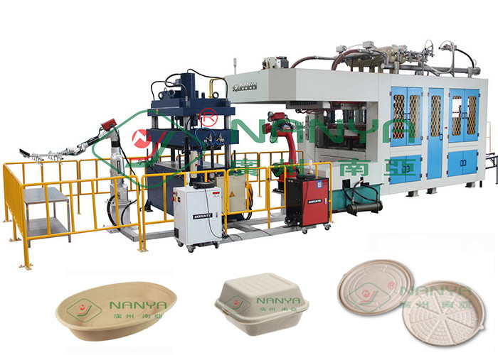 300Kg/H Biodegradable Pulp Molding Tableware Equipment 40 Ton Pressure